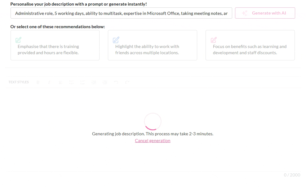 AI Job Description Generator